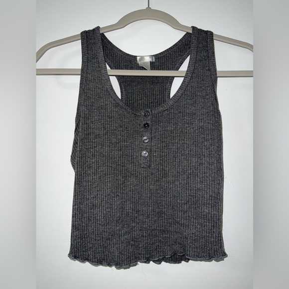Tops | Gray Crop Top Medium | Poshmark